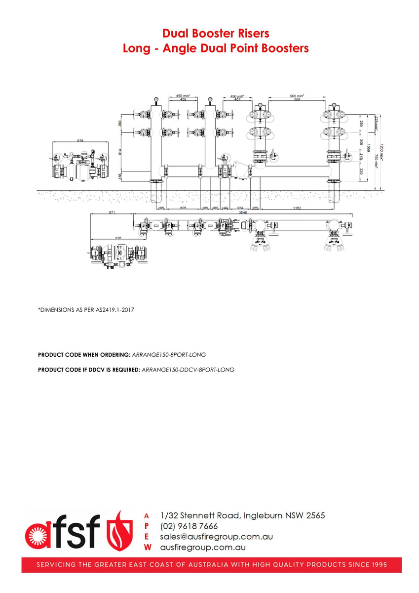 150 GAL BOOSTER ASSY 8PORT LONG WITH DDCV – australianfiresupplies