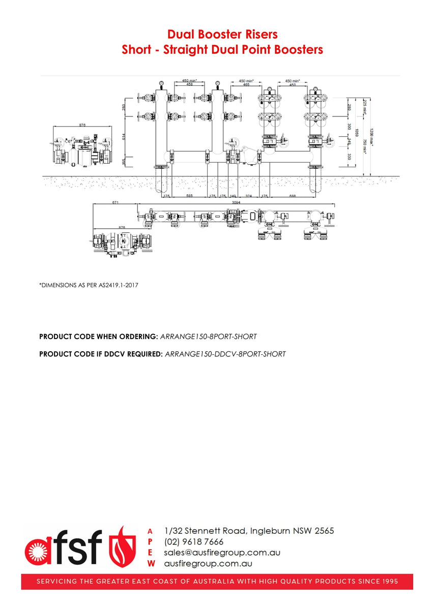 150 GAL BOOSTER ASSY 8PORT SHORT WITH DDCV – australianfiresupplies