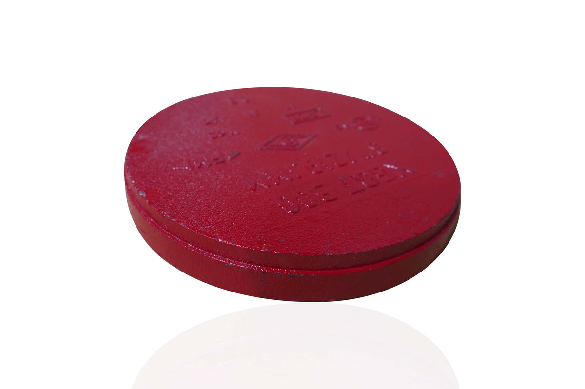 200MM PAINTED ROLL GRVD CAP – australianfiresupplies