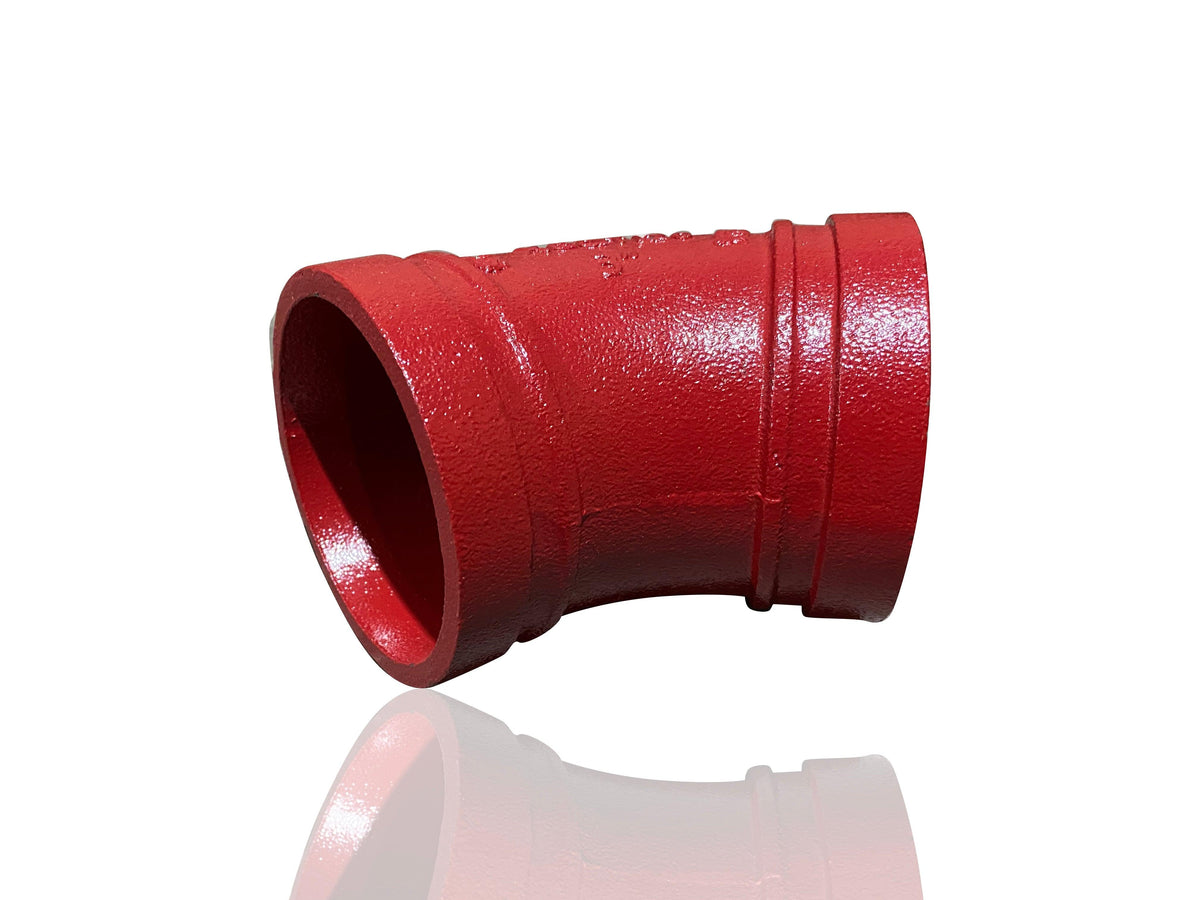 80 MM PAINTED ROLL GRVD 45DEG ELB – australianfiresupplies