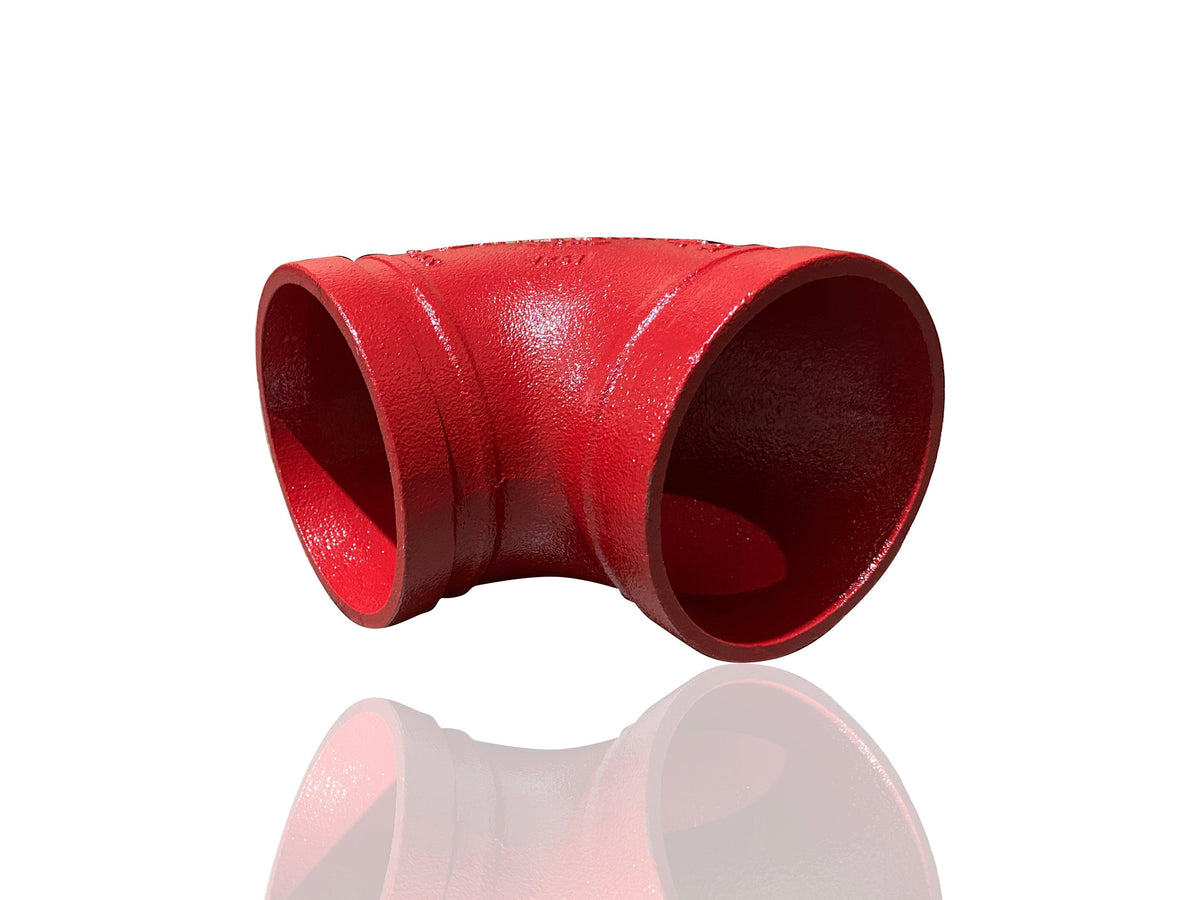 100MM PAINTED ROLL GRVD 90DEG ELB – australianfiresupplies