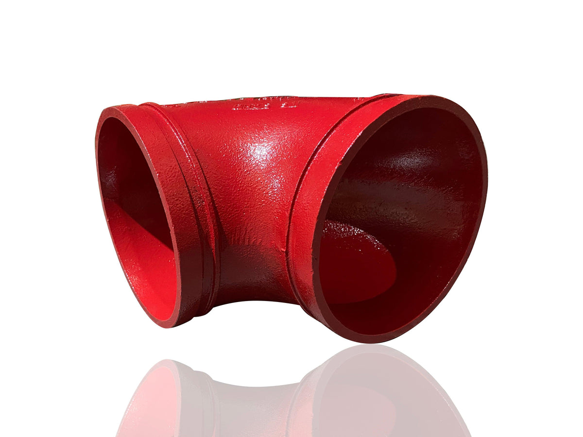 150MM PAINTED ROLL GRVD 90DEG ELB – australianfiresupplies