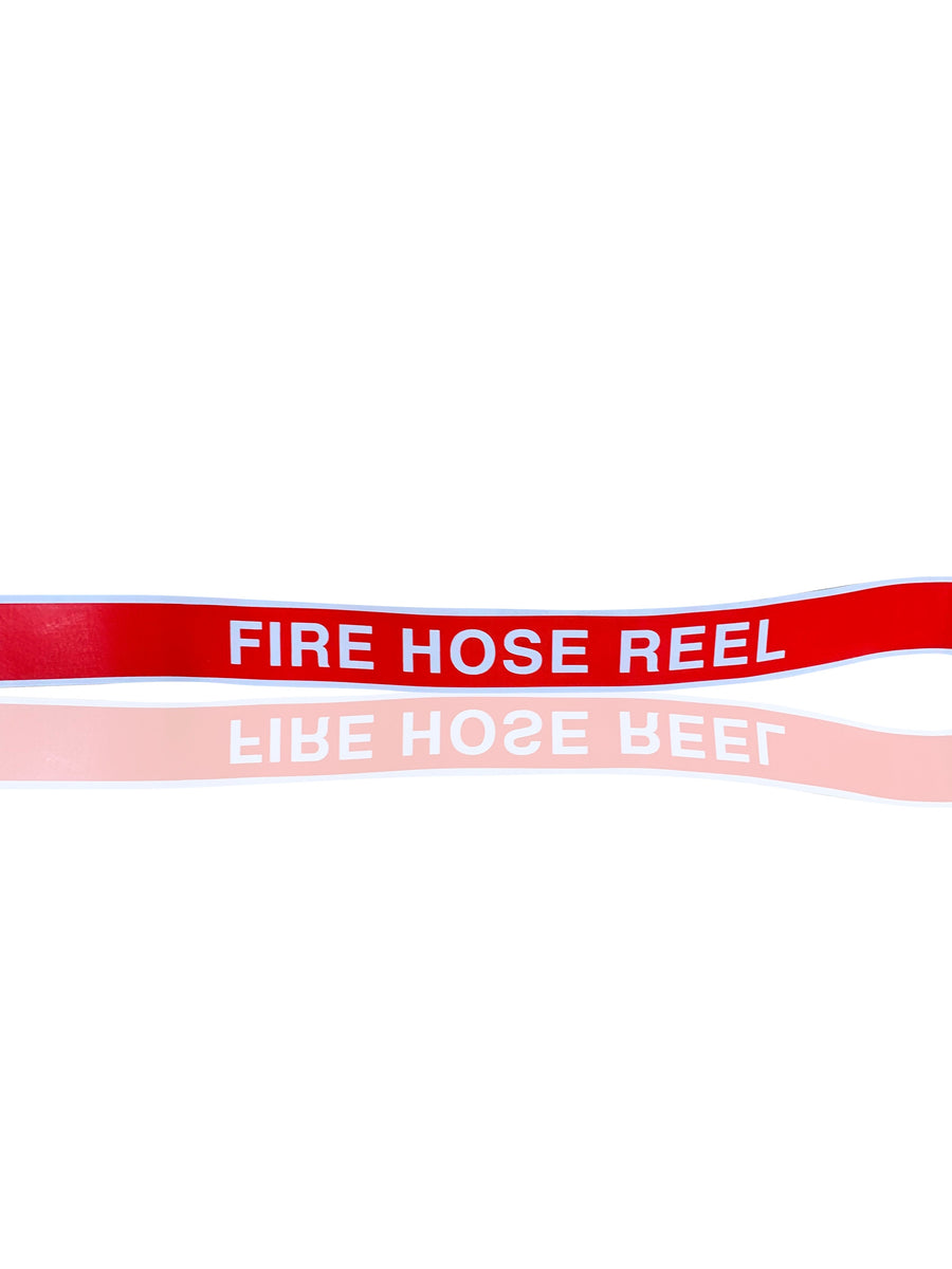 FIRE HOSE REEL PIPE STICKER – australianfiresupplies