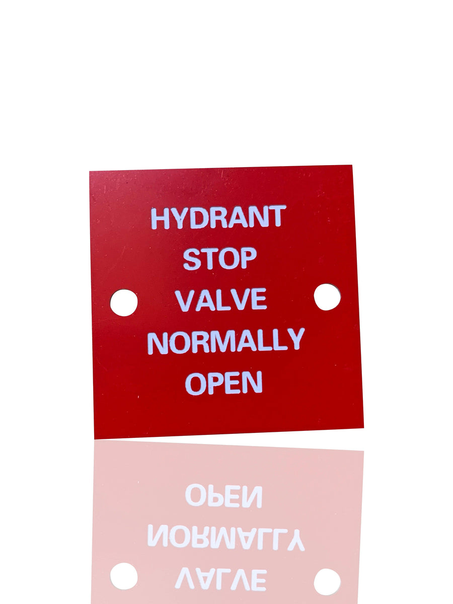 50 SIGN HYDRANT STOP VLV OPEN – australianfiresupplies